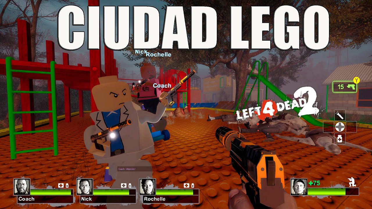 LEGO EN LEFT 4 DEAD 2 EL DILUVIO 🪓☔ JUGANDO CON BOTS ¿PODRE PASARLO SIN ...
