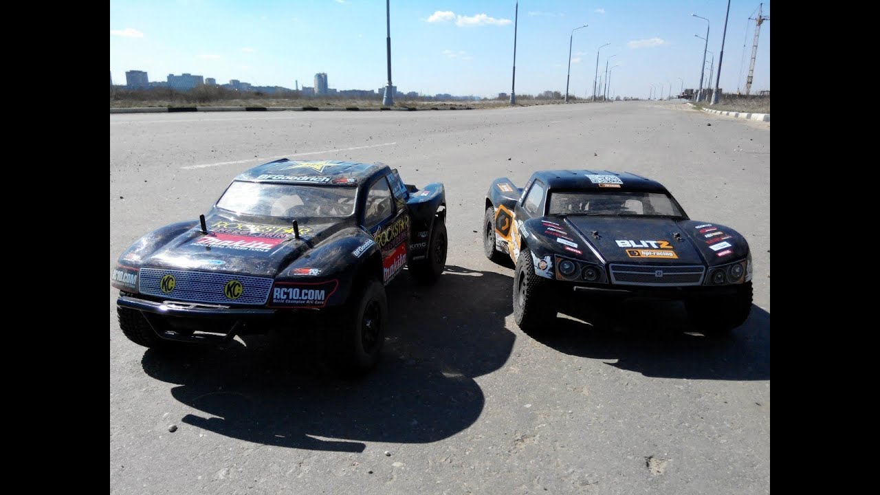 HPI Blitz и Asso SC10 RS , максимальная скорость на сток передатке ...