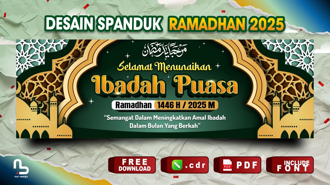 (Free File CDR) Desain Spanduk Ramadhan 1446 H / 2025 M - Banner ...