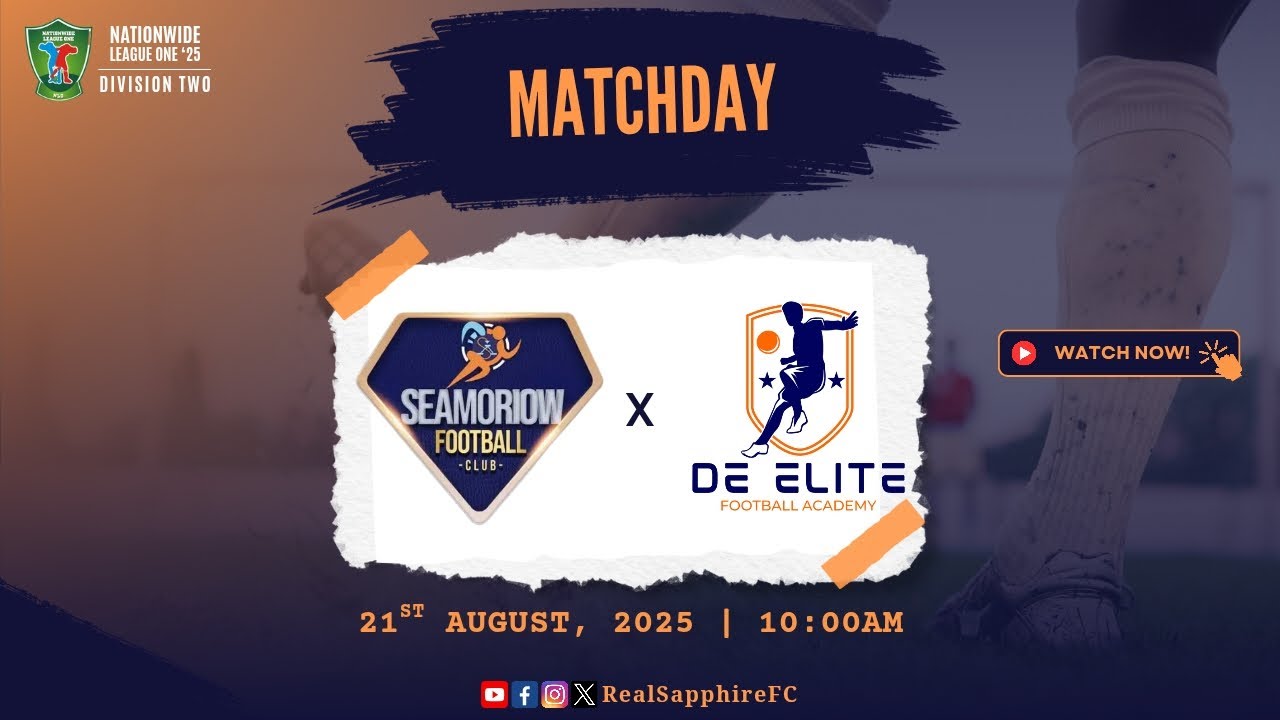 NLO'25 | SEAMORIOW FEEDERS FC vs DE-ELITE FA - YouTube