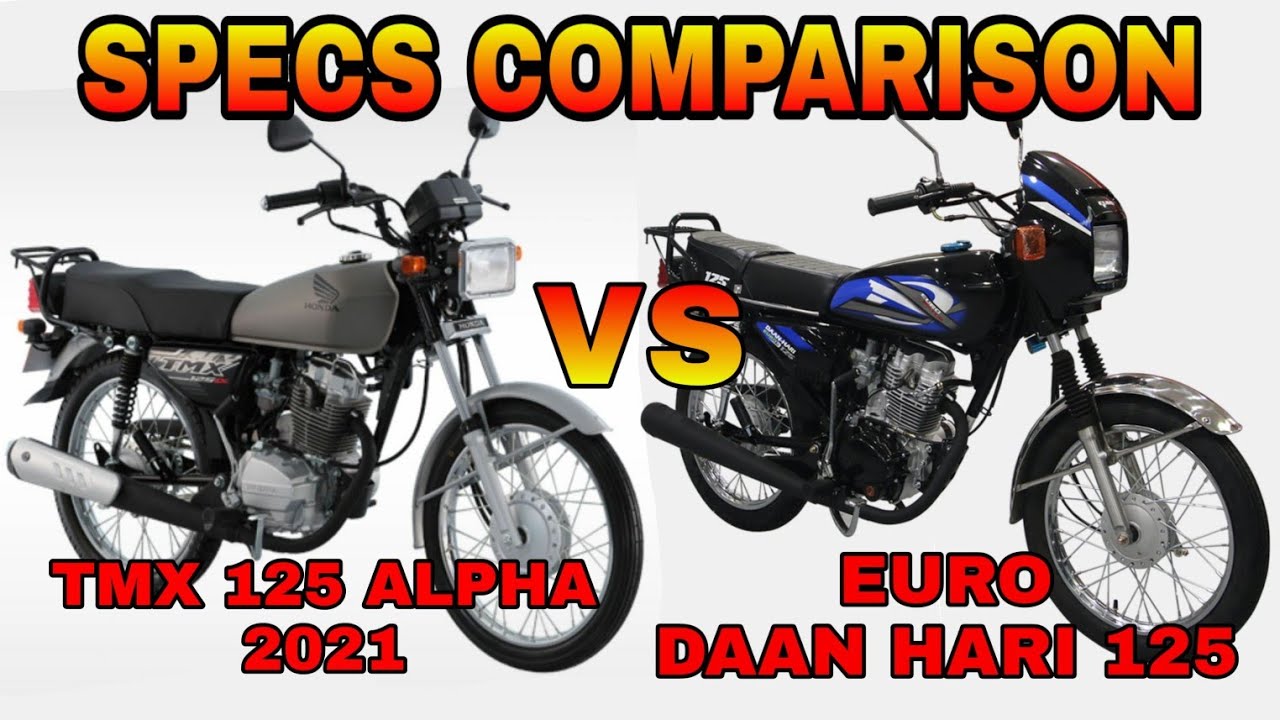 honda tmx 125 alpha 2021 vs euro DAAN HARI 125 - specs comparison - YouTube
