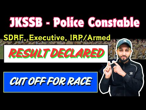 JK Police Result Declared- Safe Score/Cut off [Executive, Armed/IRP, SDRF 2024-25 JKSSB] - YouTube