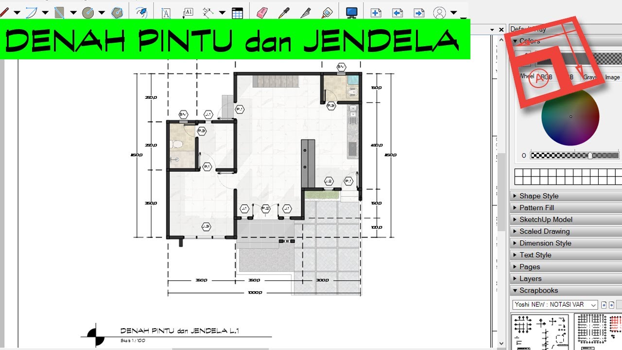 denah pintu dan jendela - YouTube