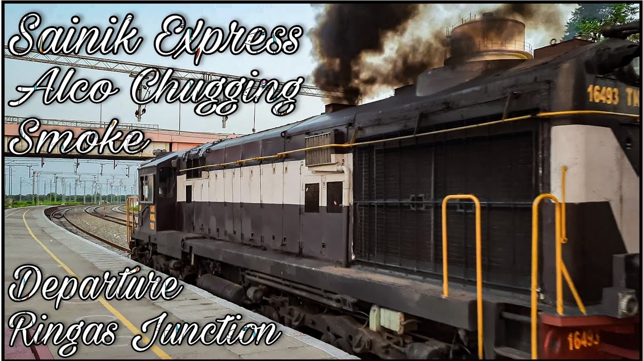 Sainik Express With Tkd Wdm3a Alco Locomotive Departing Ringas Junction ...