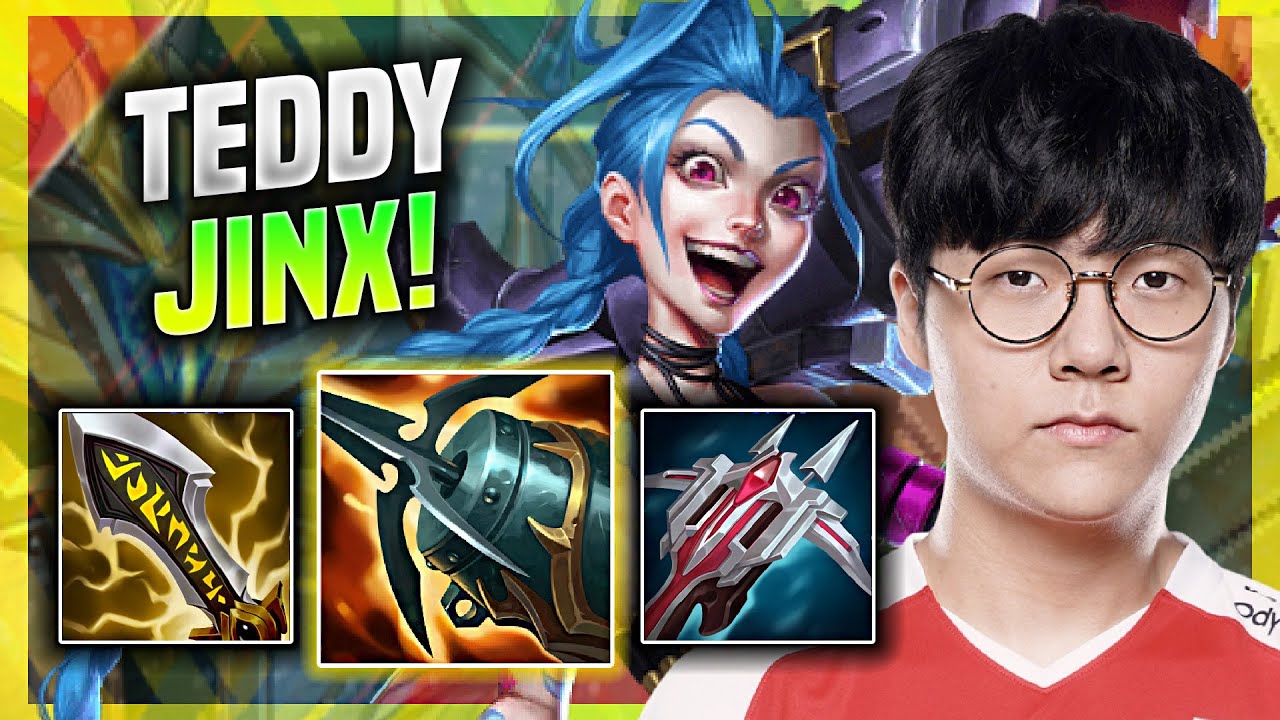 TEDDY DESTROYING WITH JINX! - T1 Teddy Plays Jinx ADC vs Aphelios ...