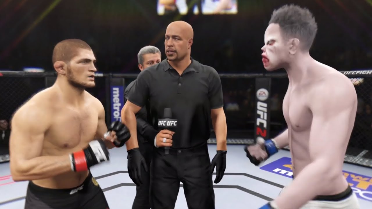 Khabib vs. White Shark (EA Sports UFC 2) - Champion Fight ☝️🦅 - YouTube