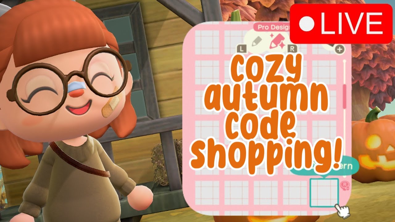 🔴COZY AUTUMN TOWN CODE SHOPPING! | Live Stream | ACNH - YouTube