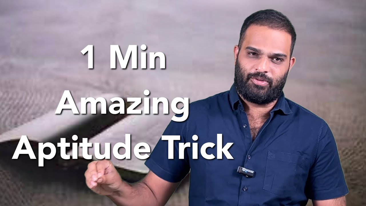 One min amazing Aptitude Trick | CREATE U APP | Crisna Chaitanya Reddy - YouTube
