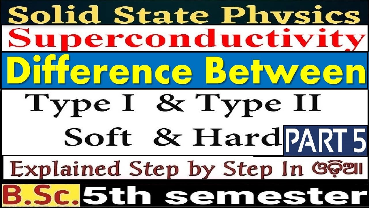 Types of Superconductor(Type I & II)|Solid state Physics|5th-SEM|B.SC ...