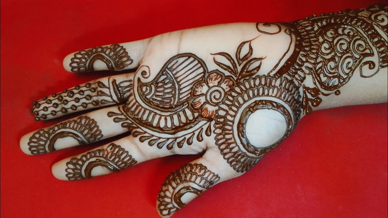 beautiful simple mehedi design | flower mehendi design | new and easy ...