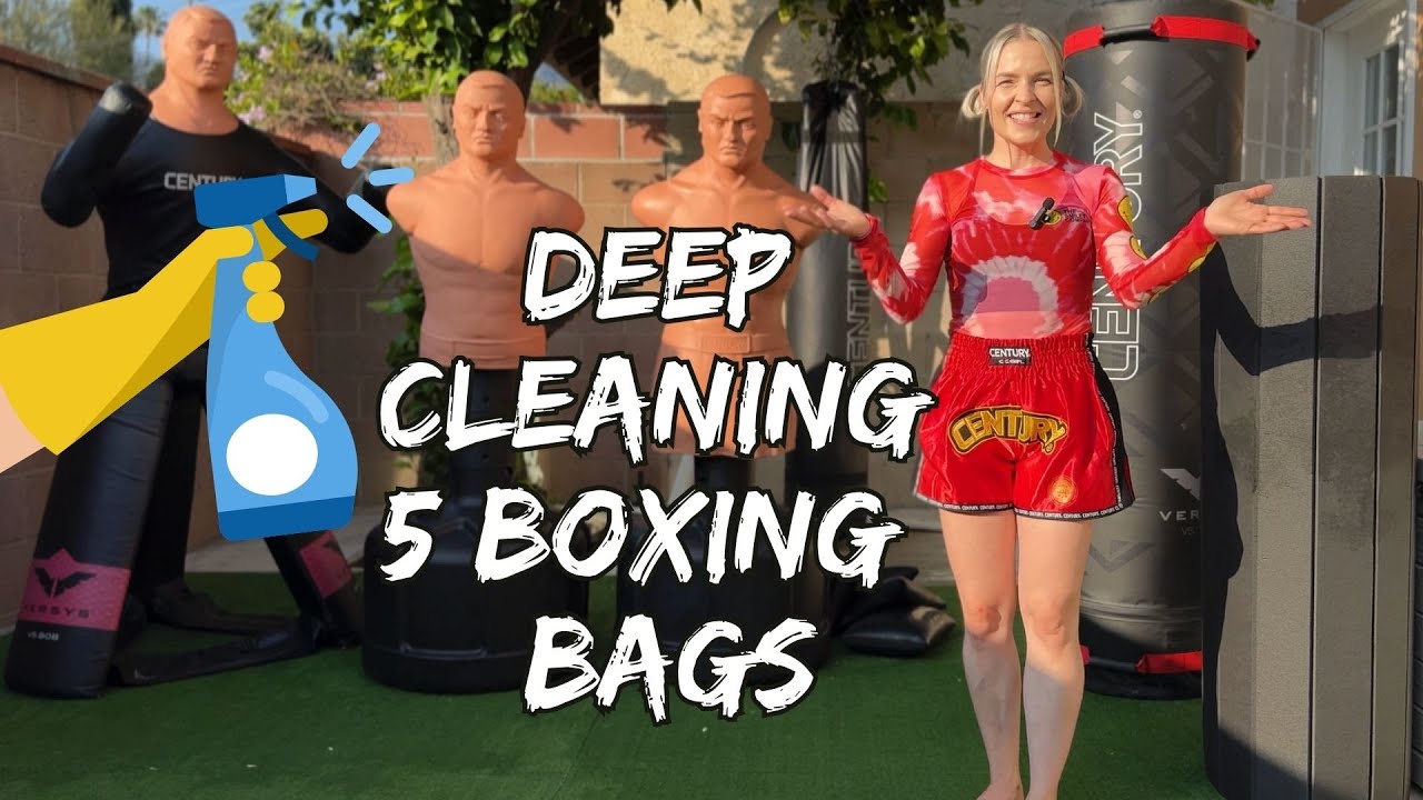 Deep cleaning 5 boxing bags from @centurymartialarts 👊 - YouTube