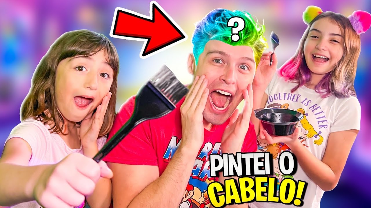 PINTEI MEU CABELO EM CASA! SERÁ QUE DEU CERTO? Pai Também Vloga - YouTube