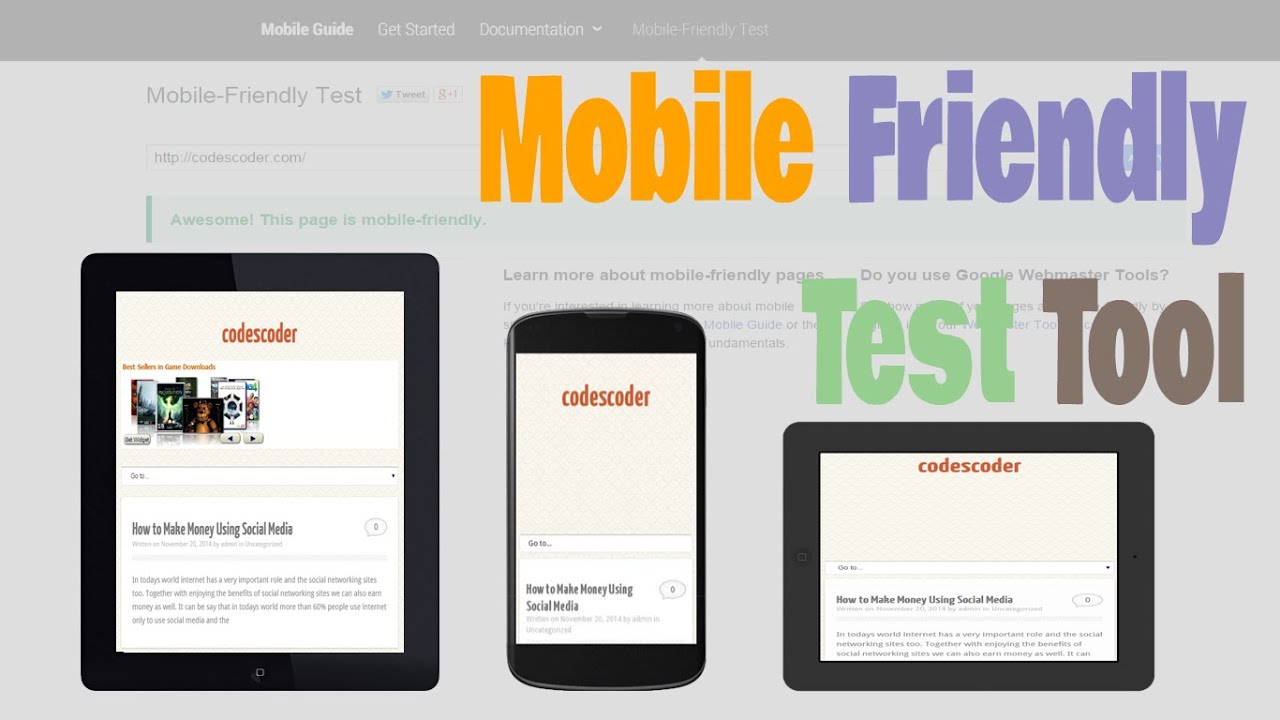 Google's Mobile Friendly Test Tool check your website is Mobile ...