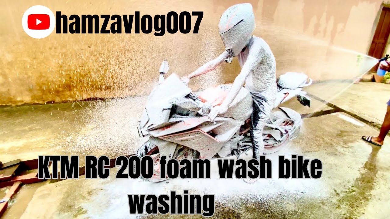 KTM RC 200 foam wash #bike #washing #ktm #reels #trending #viral # ...