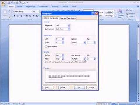 How to Change Your Line Spacing Default Settings - YouTube