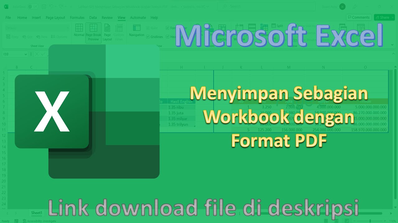 Menyimpan Sebagian Workbook dengan Format PDF pada Microsoft Excel ...