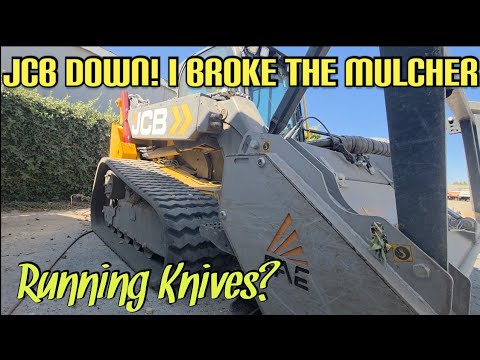 JCB Down! I BROKE the Mulcher. Knife install - YouTube