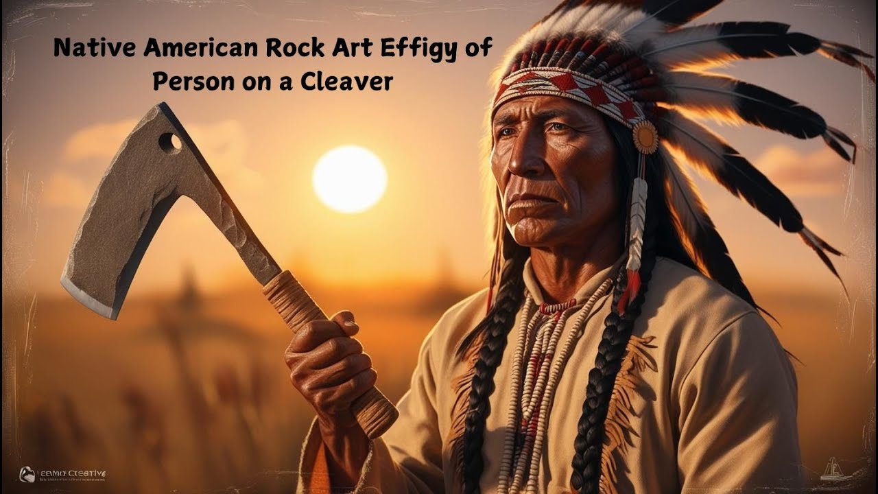Native American Rock Art effigy of a person on a cleaver - YouTube