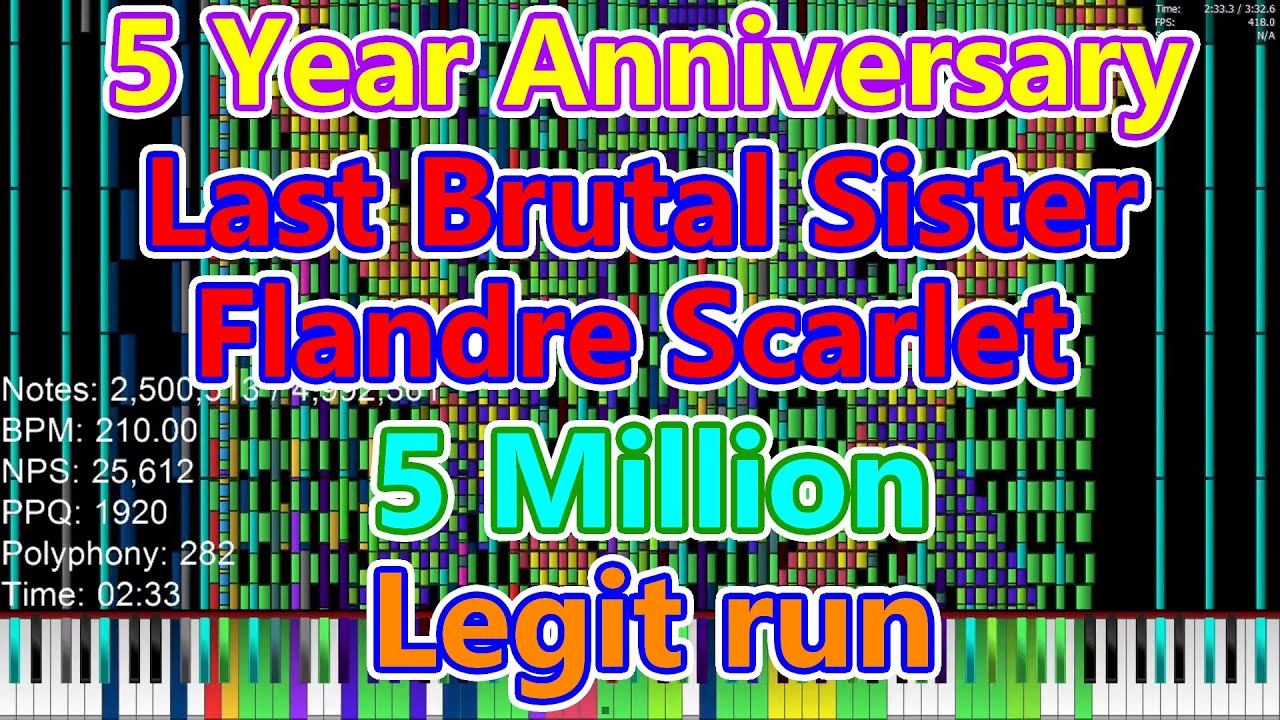 [5 Year Anniversary] [Black MIDI] Last Brutal Sister Flandre Scarlet 5 ...