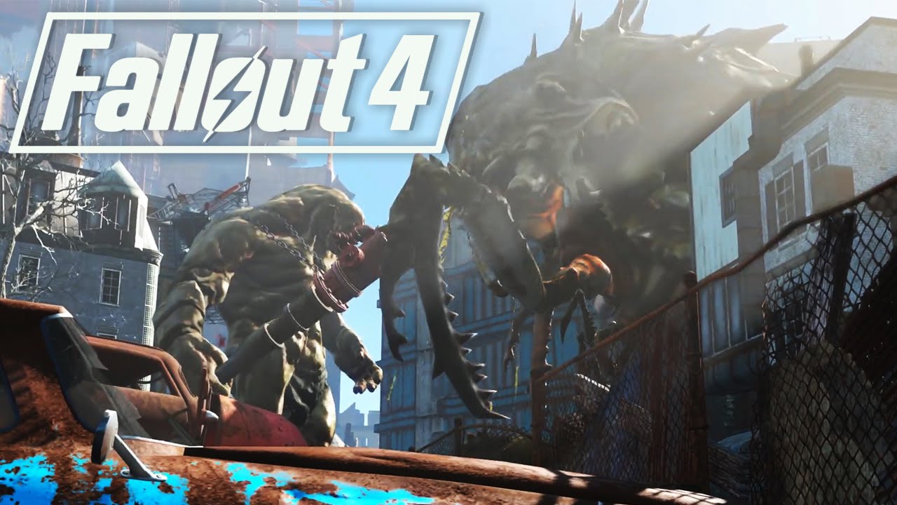 FALLOUT 4 BATTLES #7: 100ft BEHEMOTH vs. 100ft MIRELURK QUEEN! - YouTube