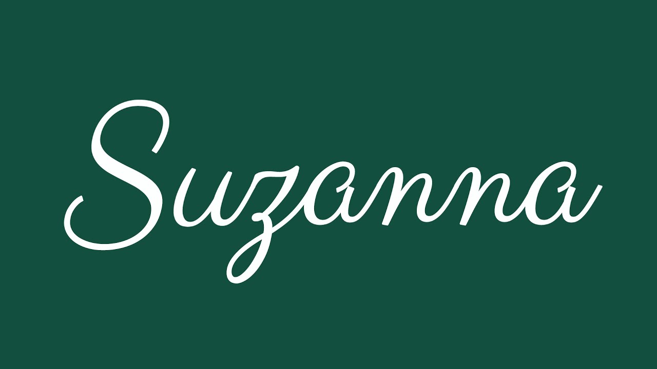 Learn how to Sign the Name Suzanna Stylishly in Cursive Writing - YouTube