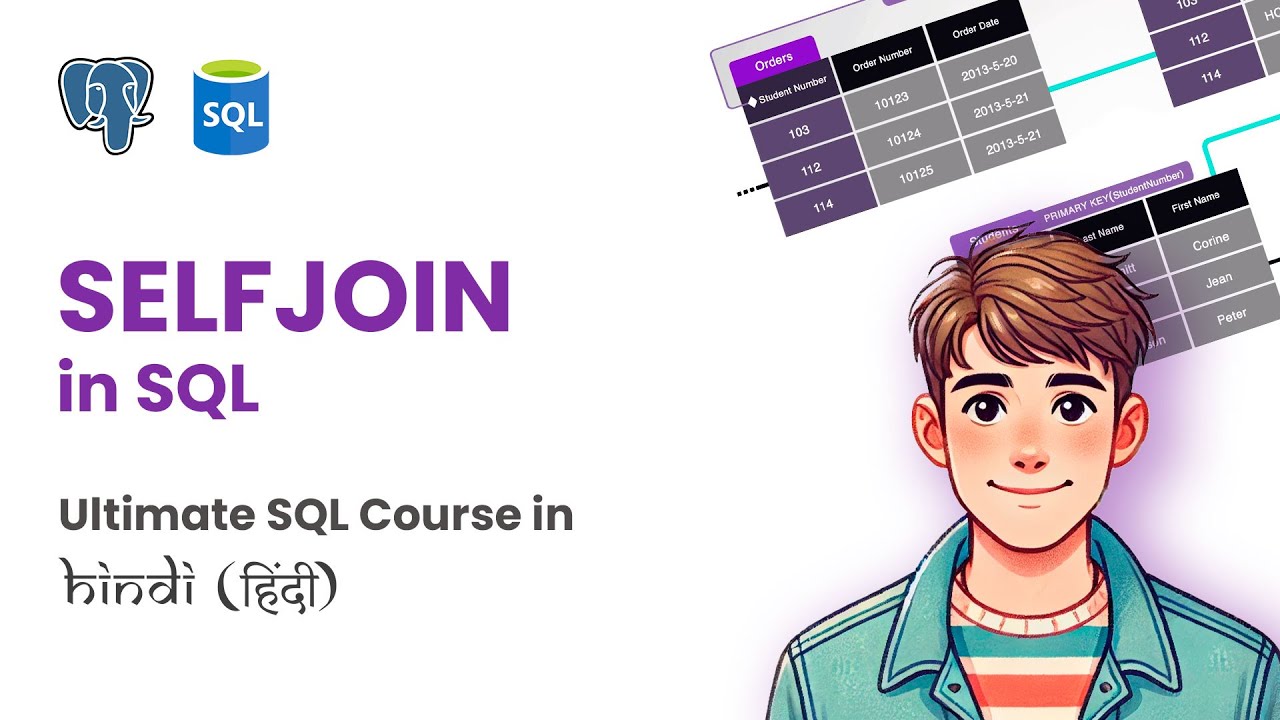 23. SELFJOIN in SQL | SQL Course for Beginners in Hindi - YouTube