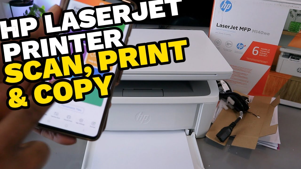 How to Scan, Print and Copy With HP LaserJet M140WE All In One Printer ...