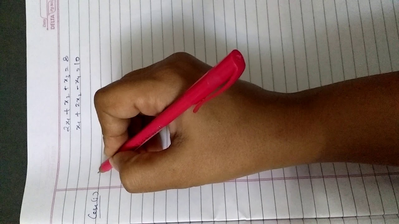 Simplex method- concept of basic solution and basic feasible solution - YouTube