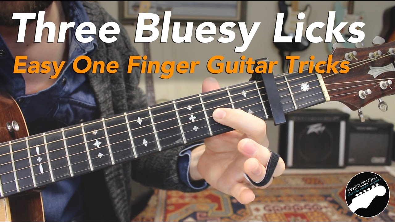 Classic One-Finger Blues Guitar Licks Lesson - YouTube