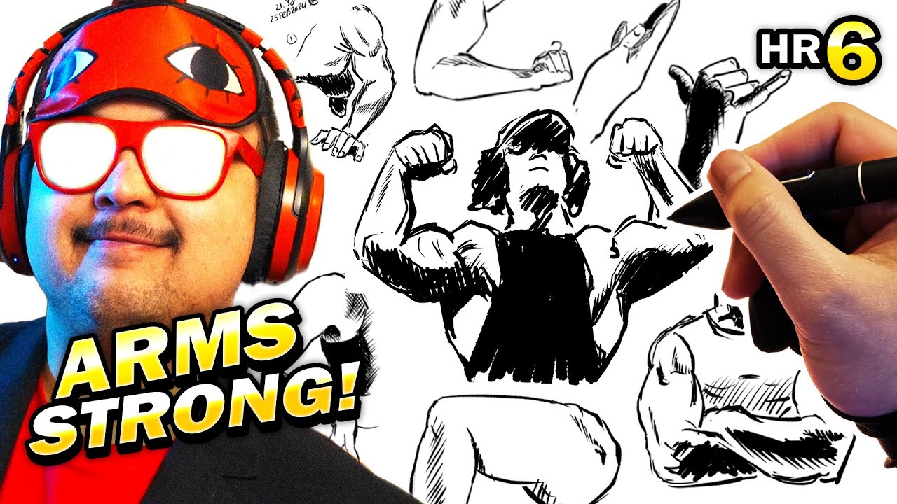 Drawing Arms for 1 Hour Manga Challenge! #6 - YouTube