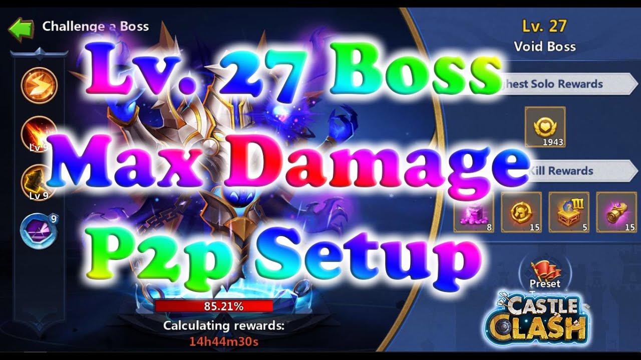 Challenge a Boss level 27 Max Damage P2p Setup - YouTube