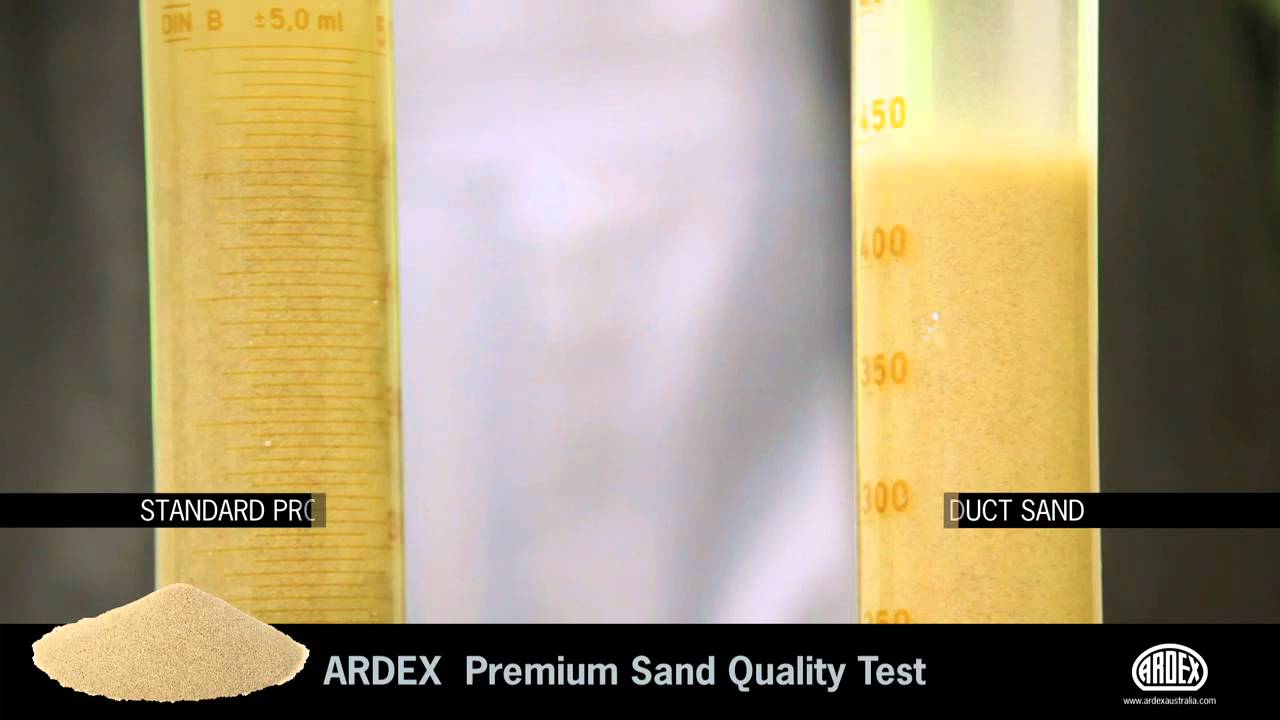 ARDEX Product Sand Quality Test - YouTube