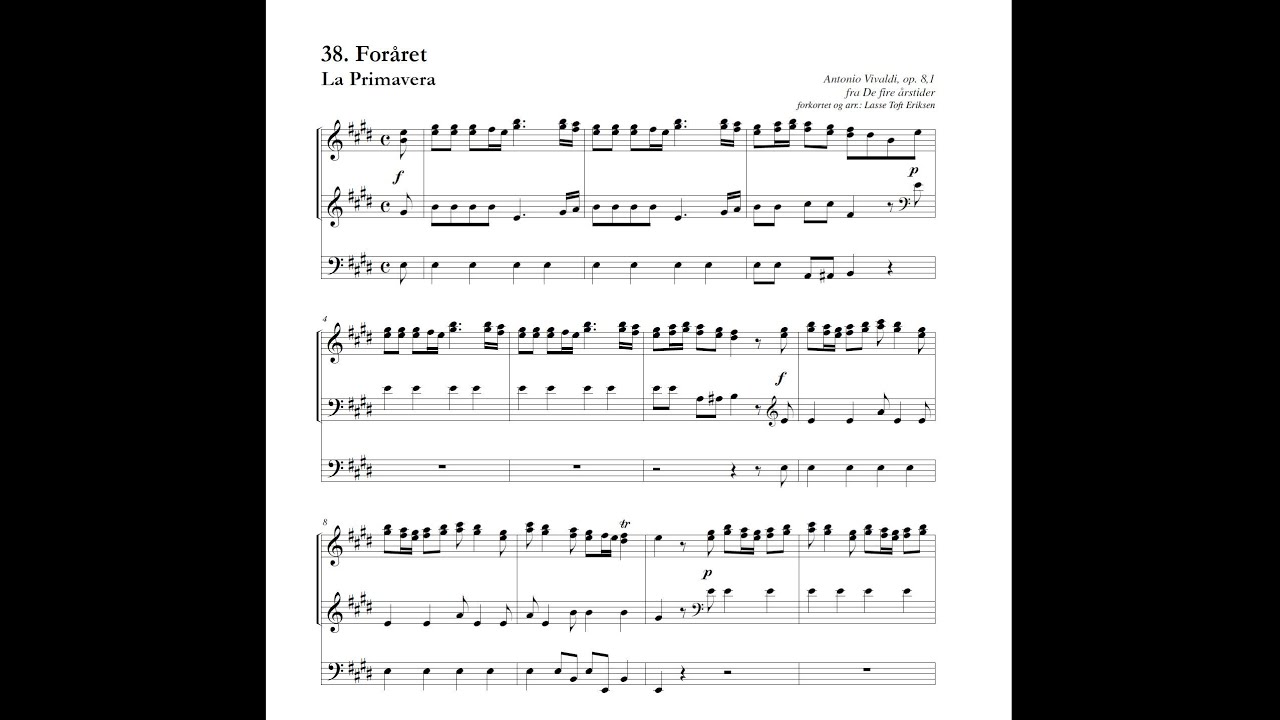 Antonio Vivaldi: "Foråret", "Spring" (La Primavera) from The Four ...