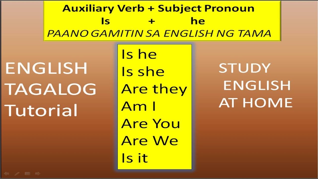 Is he, Is she, Are you, Are we, am I , Is it | Auxiliary verb and ...