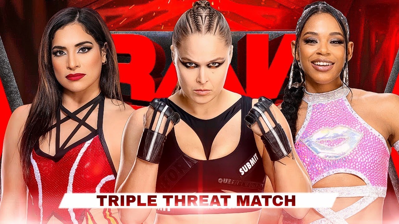 WWE 2K23 - Raquel Rodriguez Vs Ronda Rousey Vs Bianca Belair - Triple ...