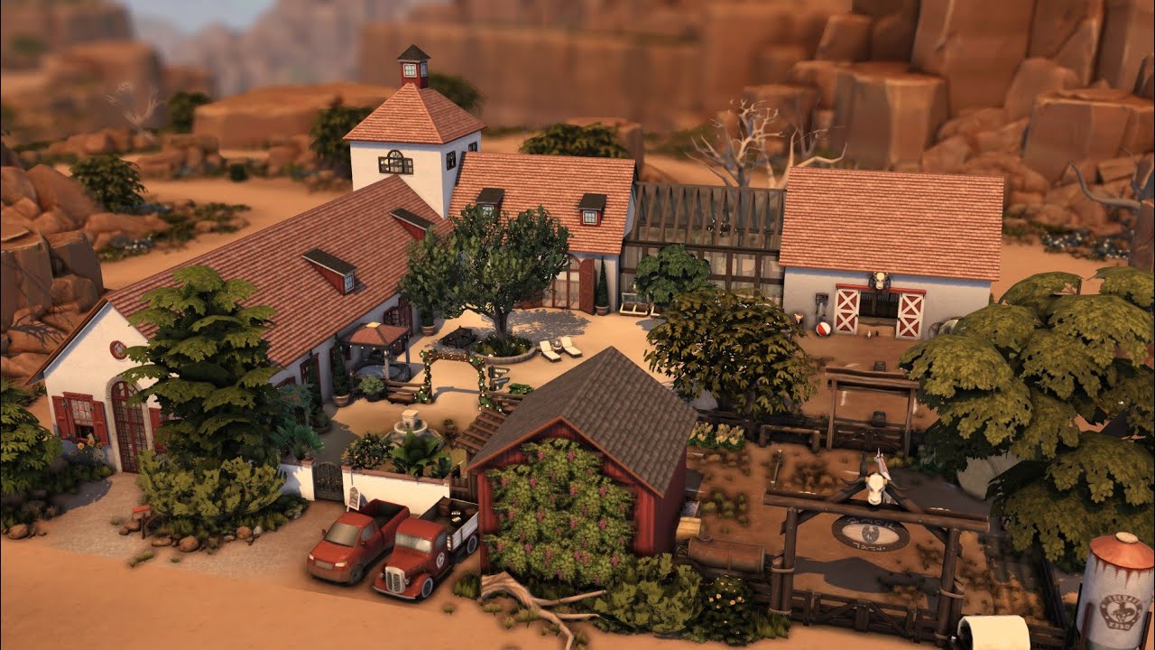 Scarlet Ranch | The Sims 4 Speed Build | Horse Ranch EP + CC - YouTube