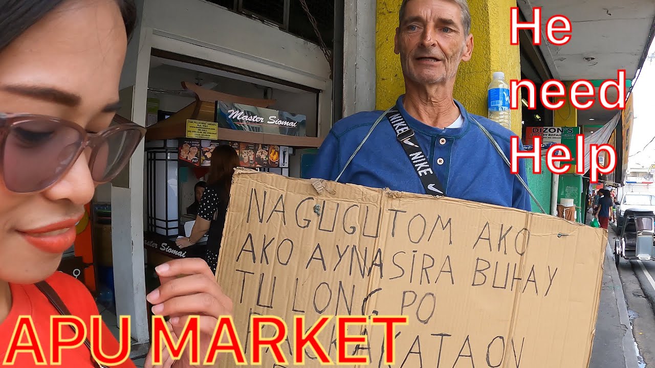 APU MARKET Again / We just saw a FOREIGNER and help him a little bit ...