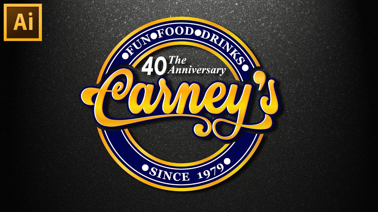 Calligraphy Logo Design with custom text in Adobe Illustrator cc - YouTube