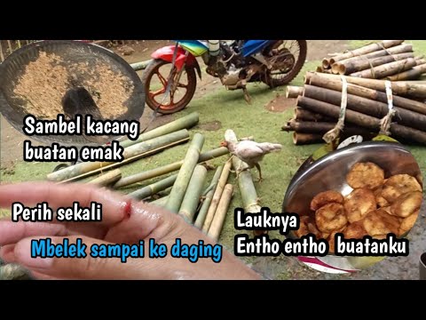 NGINTIP EMAK MEMBUAT SAMBEL KACANG PEMBERIAN PEMERINTAH (Sembako PKH)