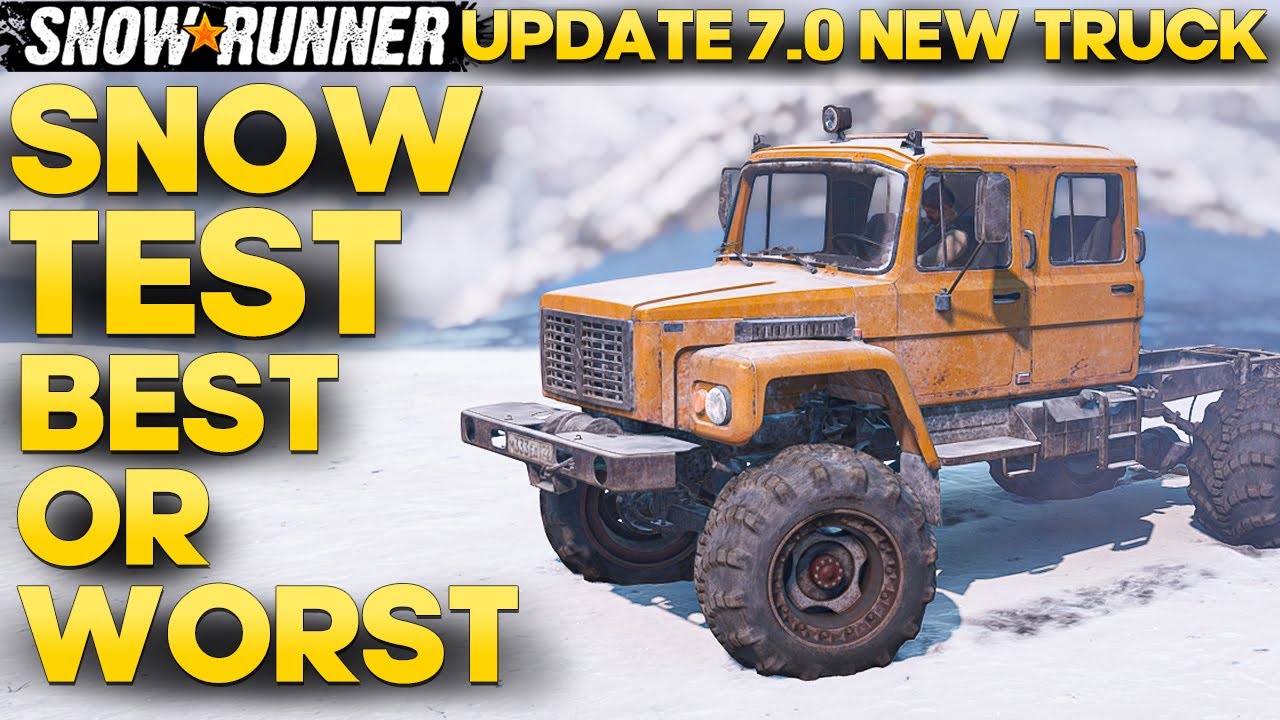 New Truck TUZ 108 Warthog Snow Test in SnowRunner Update 7.0 - YouTube
