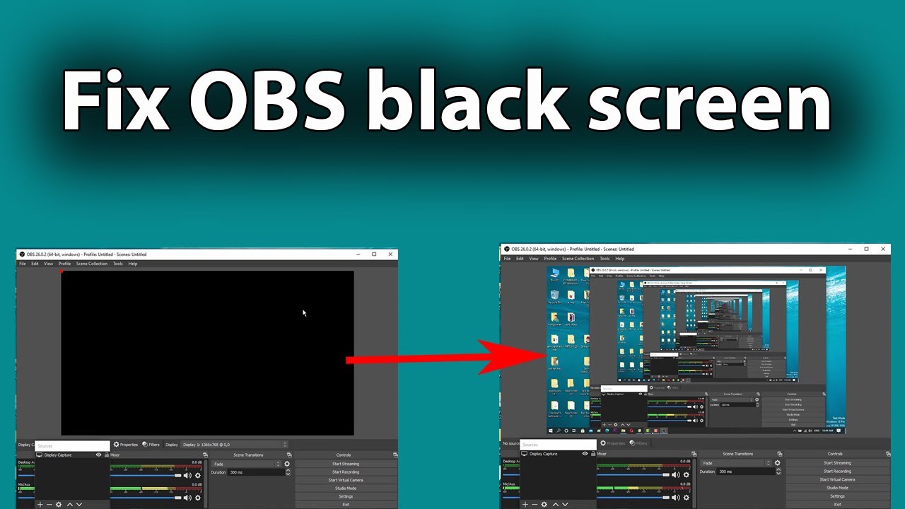OBS Black Screen Display Capture on windows 10 Solved - YouTube