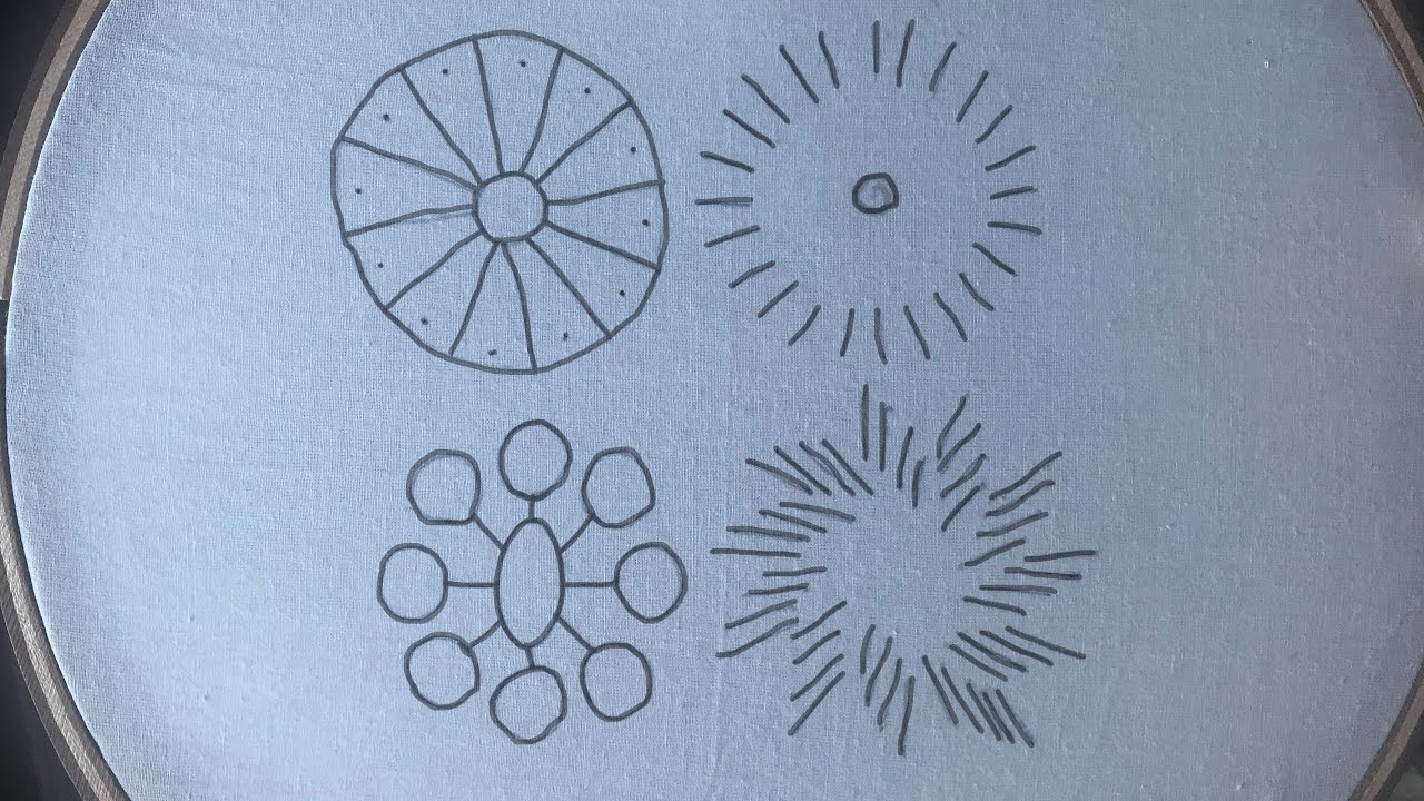 Hand Embroidery: 4 Types of Circles Design Embroidery | Embroidery all ...