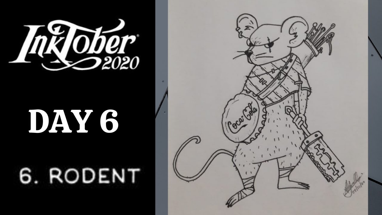 Inktober 2020 Day 6 Rodent - YouTube