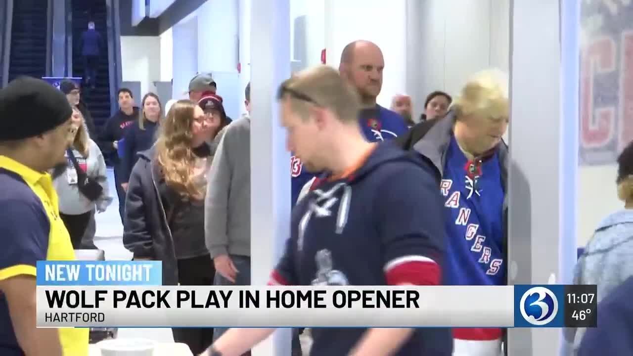 Hartford Wolf Pack play in home opener - YouTube