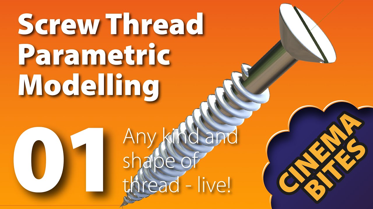 01 Screw Thread Parametric Modelling - YouTube