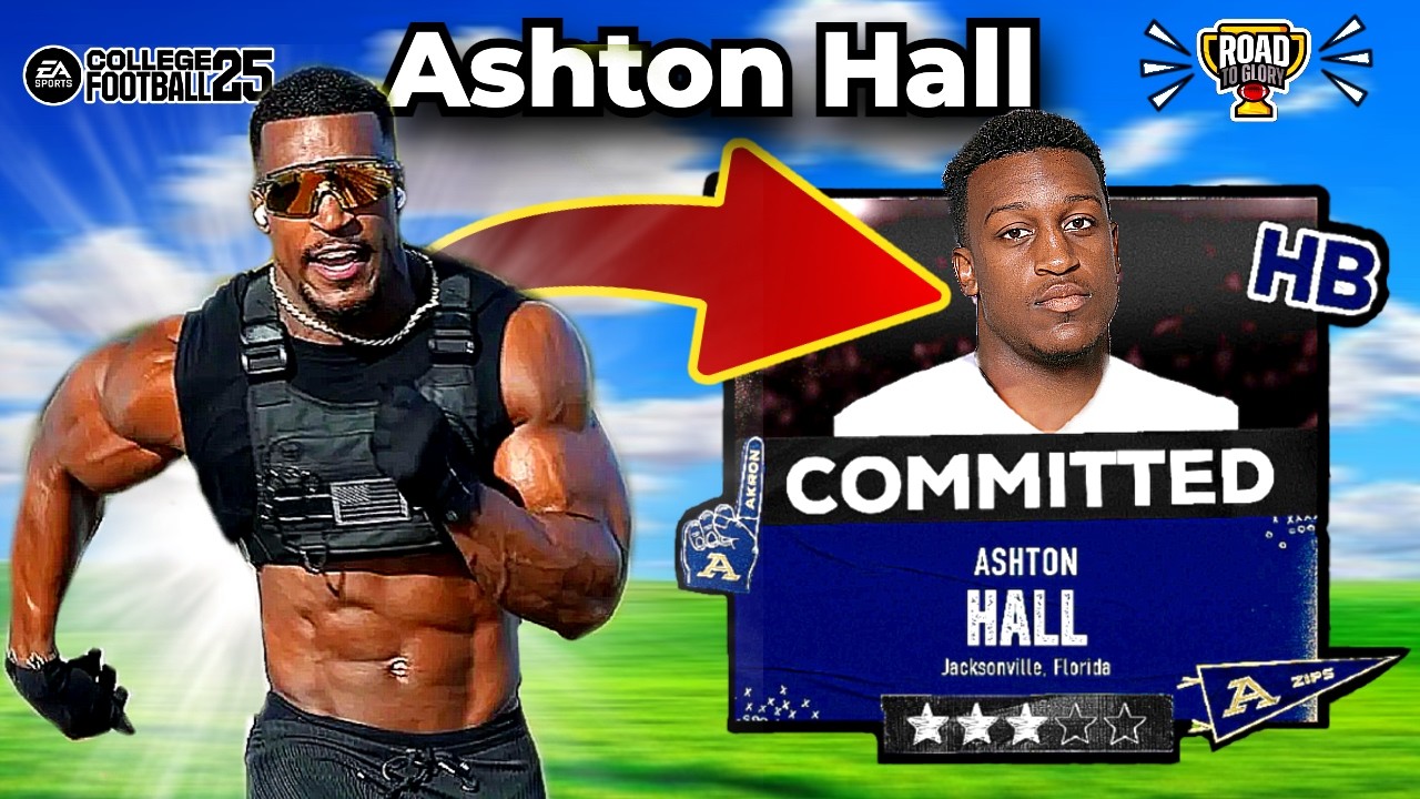 I Put Ashton Hall in College Football 25! (Road to Glory) - YouTube