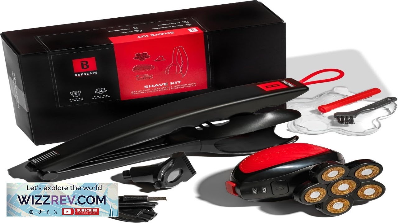 Bakscape Men's Back Shaver Starter Kit 2.0 Electric Body & Back Shaver ...