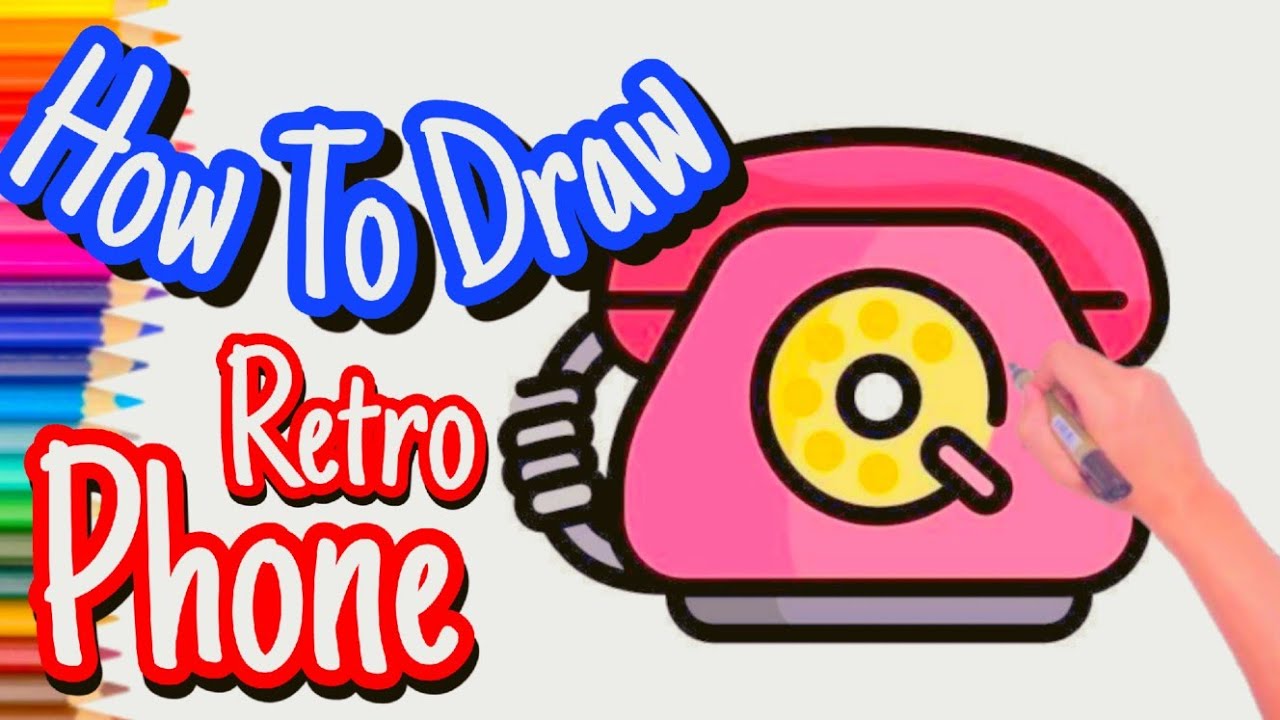 How to Draw a Retro Phone ☎️ - YouTube
