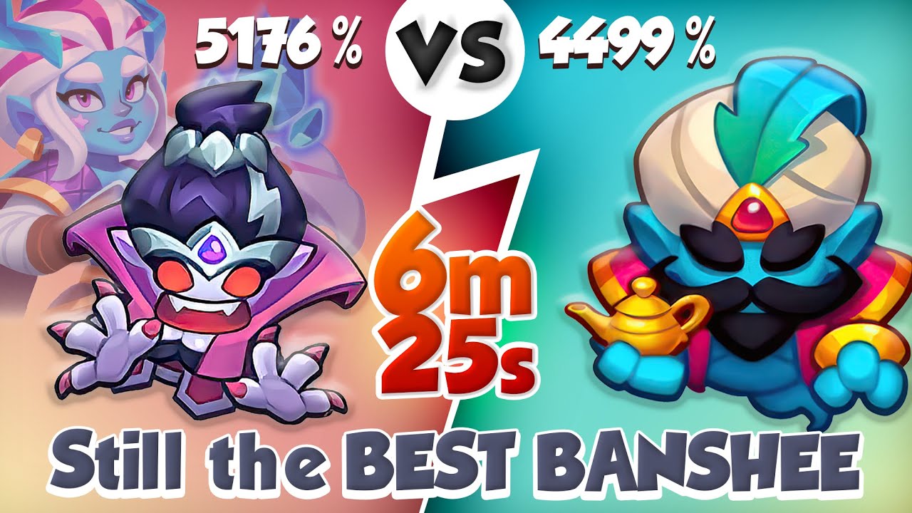 Still one of the BEST BANSHEE vs GENIE 6:25 mins | PVP Rush Royale ...