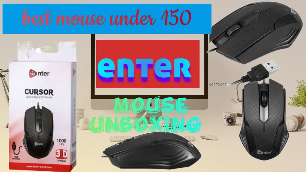 Enter Cursor wired Optical Mouse unboxing, Best Mouse under 150 rupees ...